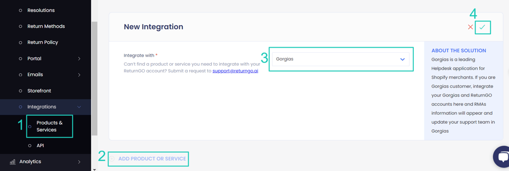 Integration With Gorgias